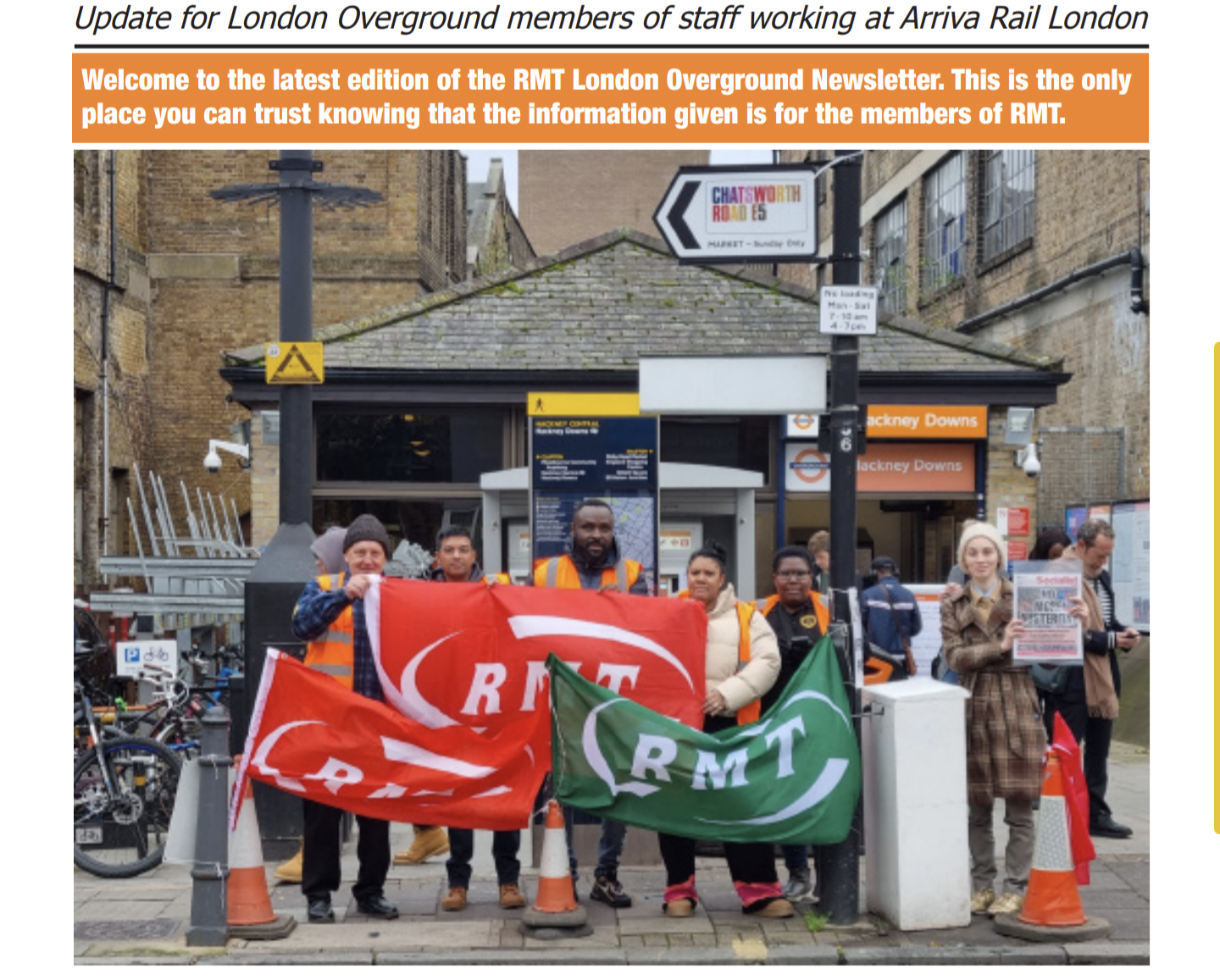 London Overground Newsletter June 2023 | RMT London Calling